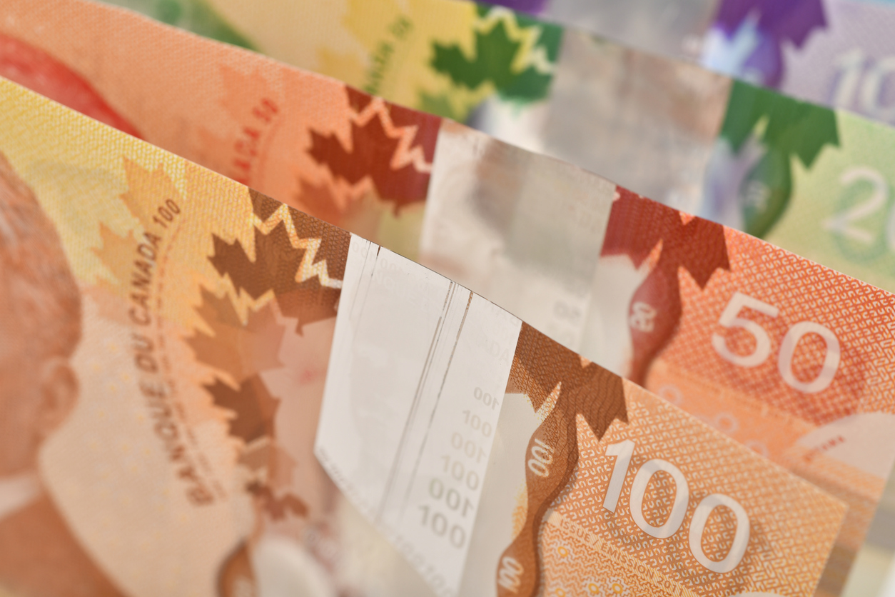 Close up of Canadian banknotes (CAD) background – ASKMigration ...